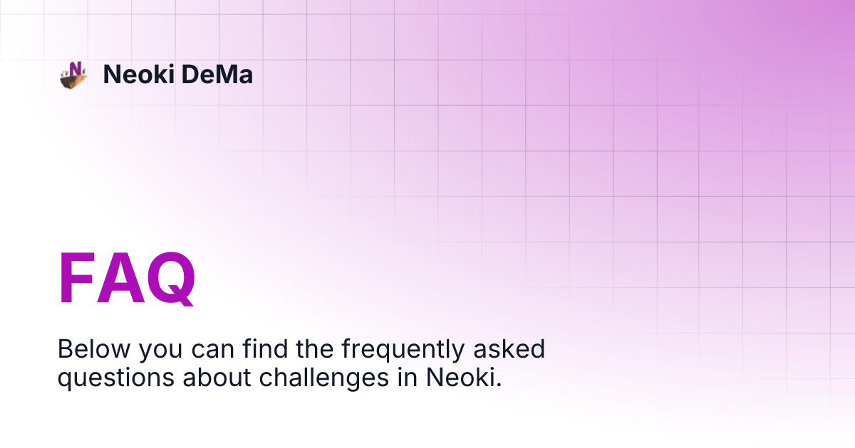 FAQ | Neoki DeMa